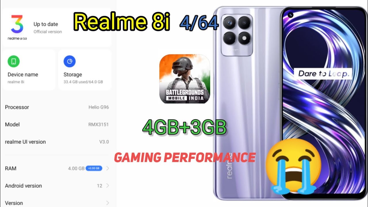Realme 8i 4 64 ram expansion|realme 8i gaming |realme ui 3.0 - YouTube