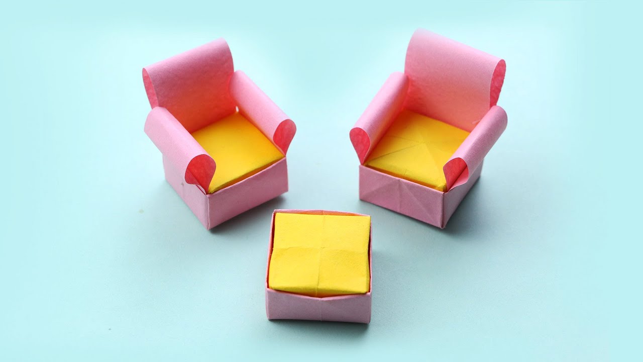 How to Make paper Sofa? DIY Paper Sofa Making | Easy Origami Paper Sofa ...