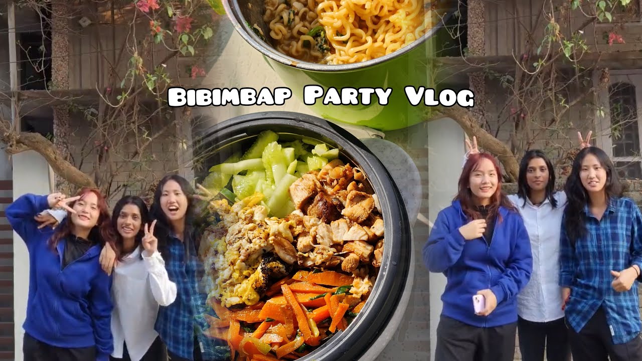 Lil Bibimbap Party Vlog | A Day in my Life 🩷☁️🍲🌸☀️ - YouTube
