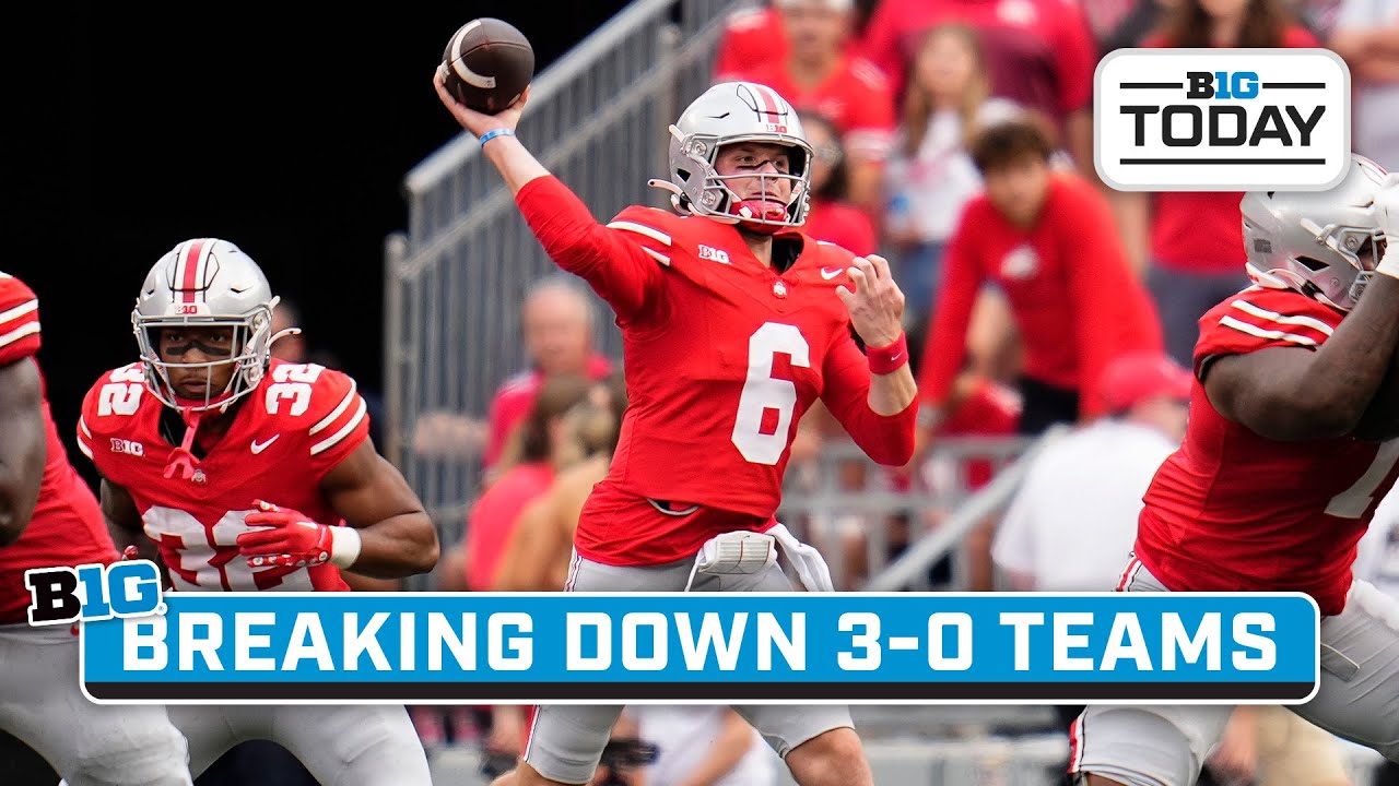 Breaking Down the 3-0 B1G Teams; Jim Harbaugh Stops By to Chat | B1G Today - YouTube