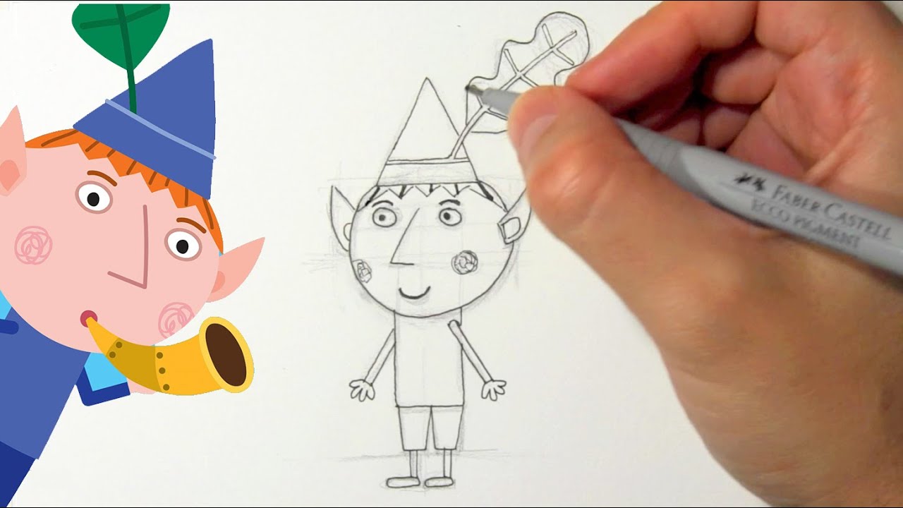 How to draw Ben Elf from Ben and Holly's Little Kingdom - YouTube