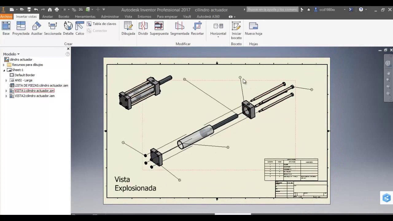 Crea tu explosionado y plano con listado de elementos automático. - YouTube