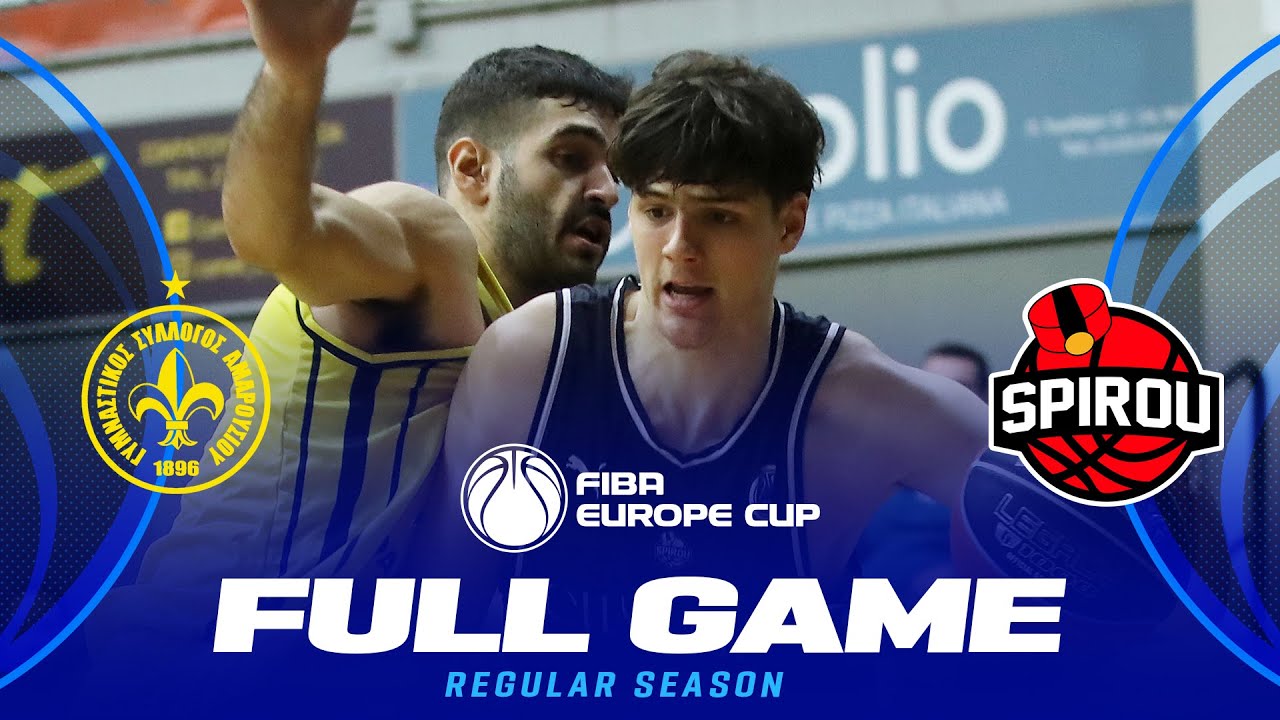 Maroussi Basketball Club v Spirou Basket | Full Basketball Game | FIBA ...