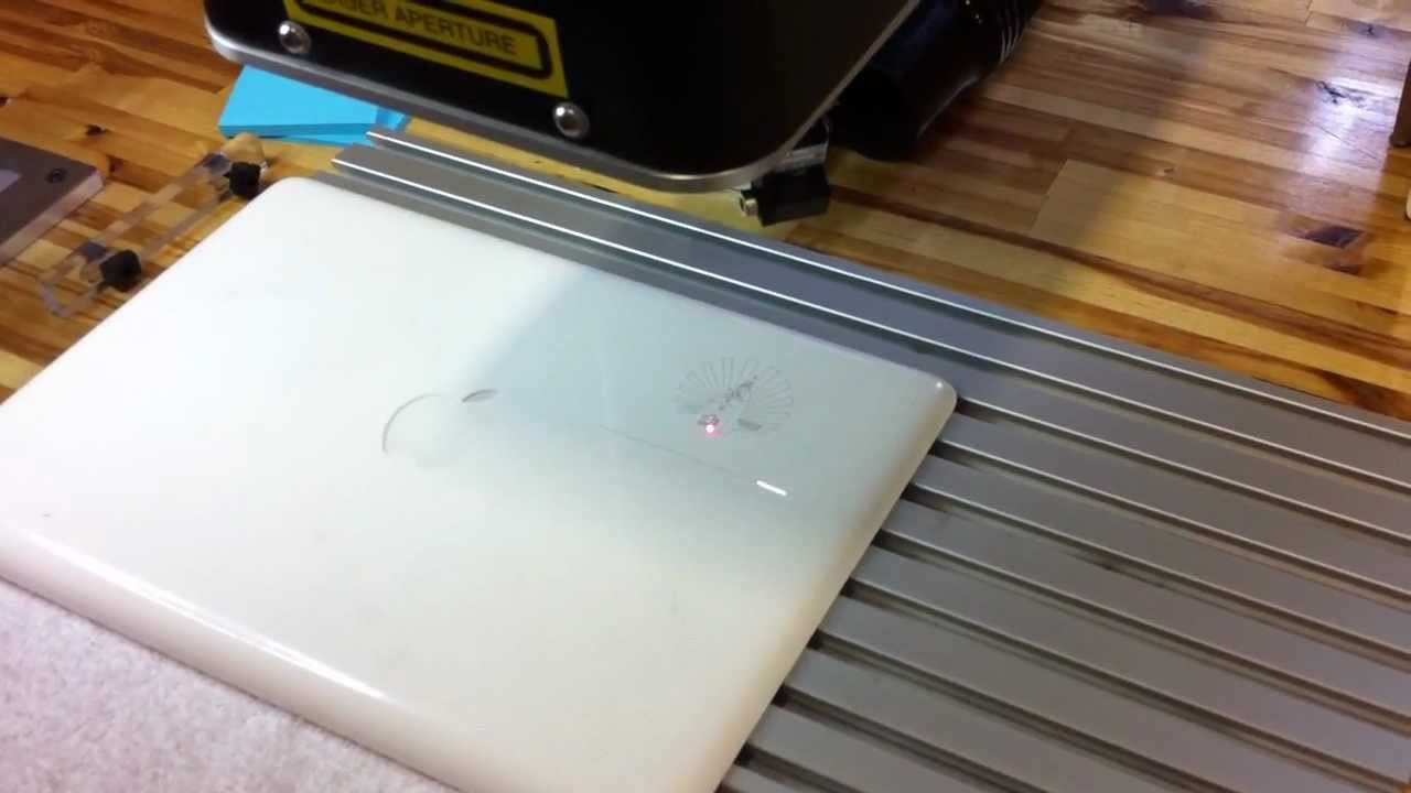 Laser Security Etching a MacBook - YouTube