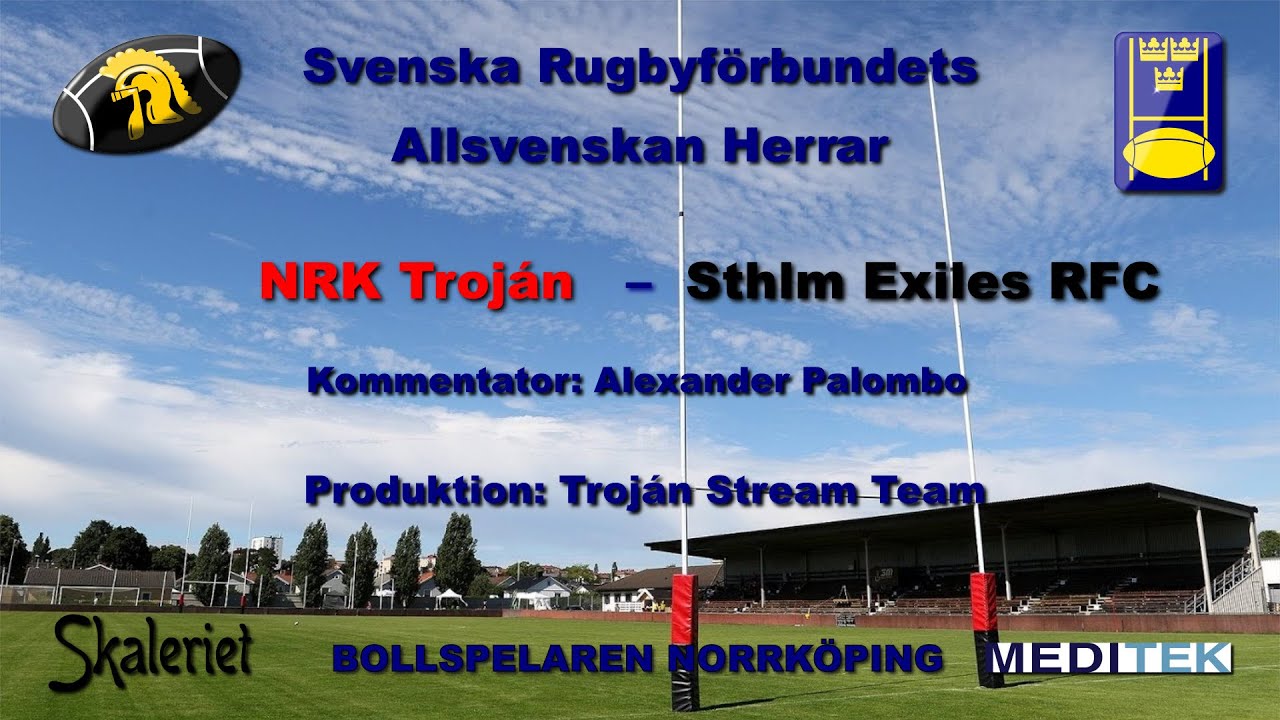 Allsvenskan Herr NRK Troján - Sthlm Exiles RFC - YouTube