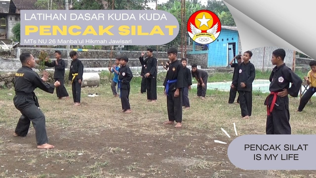 Latihan Dasar Kuda Kuda Seni Beladiri Pencak Silat Ksatria Emas || MTs ...