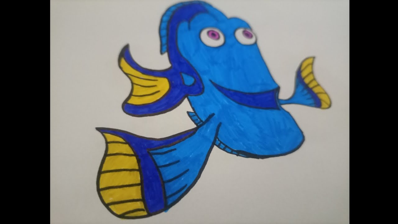 How to Draw Dory from Finding Nemo - Step by Step Tutorial for Kids in 3 Easy Steps - YouTube
