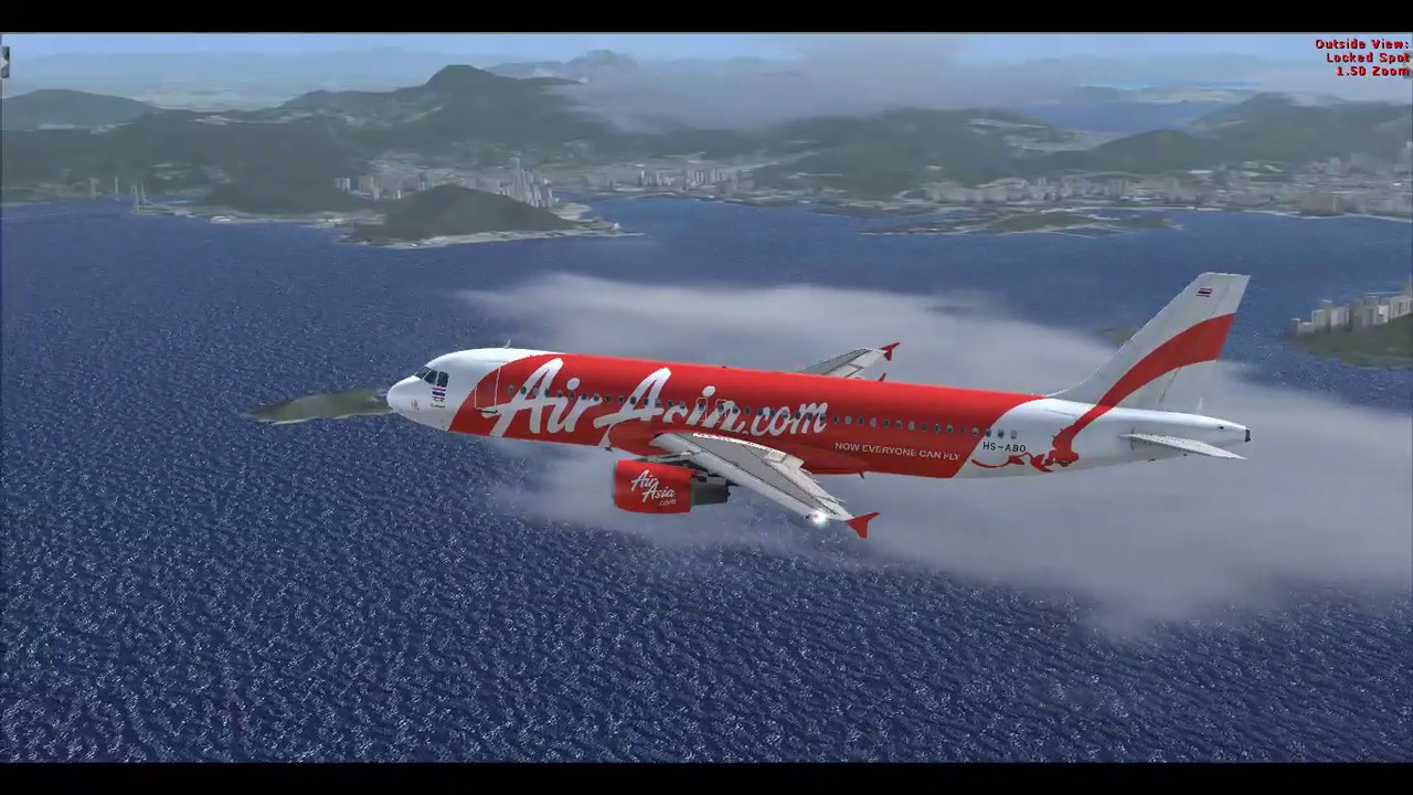 [FSX LIVE] Aerosoft Airbus Extended Fly VHHX RWY13 [Landing test ] 24 ...