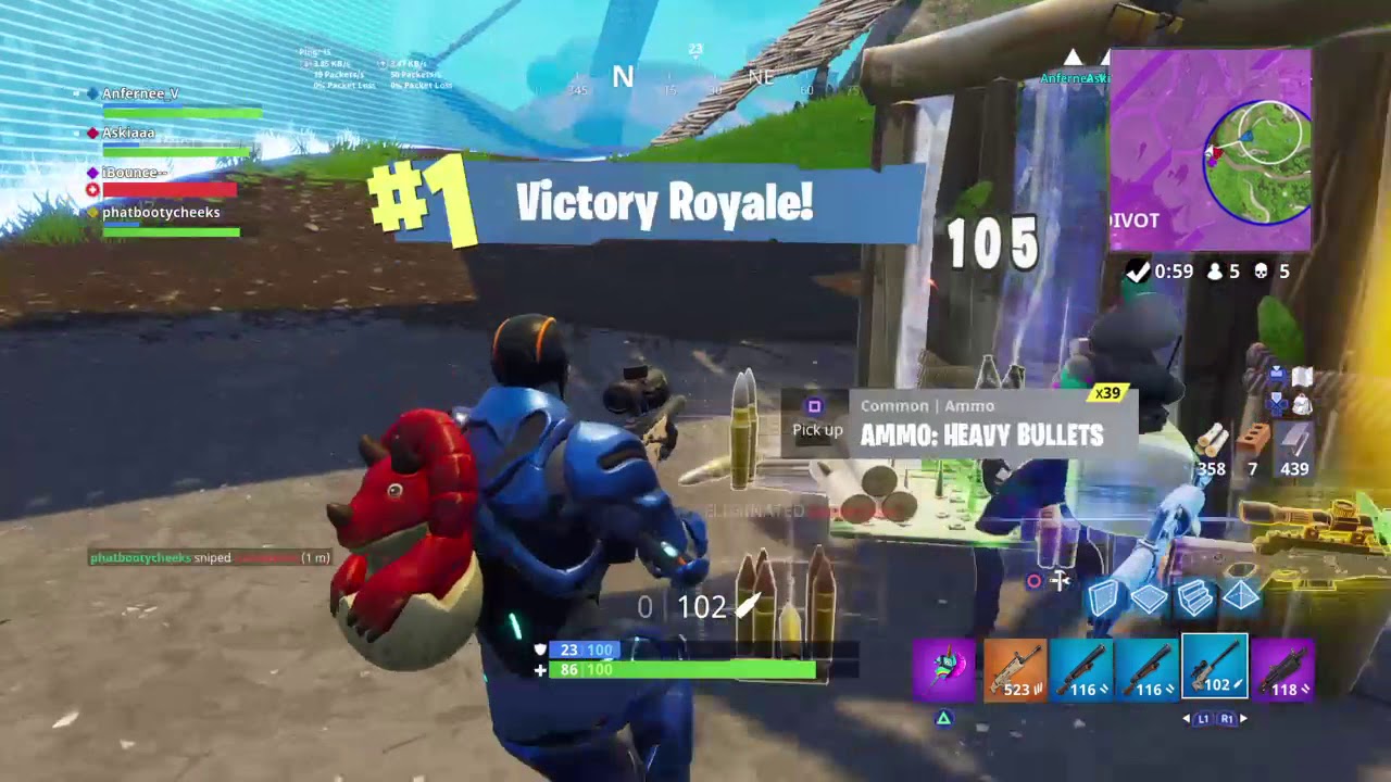 Fortnite trickshot insane 360 no scope Clutch for the win - YouTube