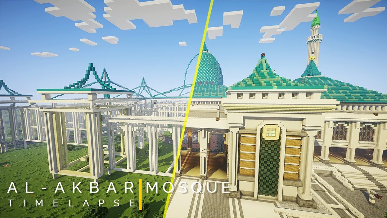 Minecraft // Building : Ngebuild Masjid Besar Surabaya, tapi SOLO BUILD ...