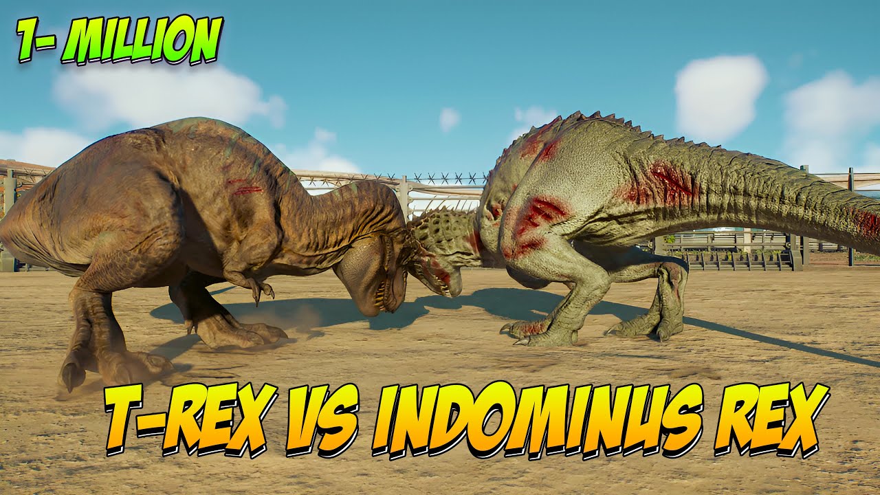 EPIC Dinosaur Showdown T-REX VS Indominus Rex VS Indoraptor - Jurassic ...
