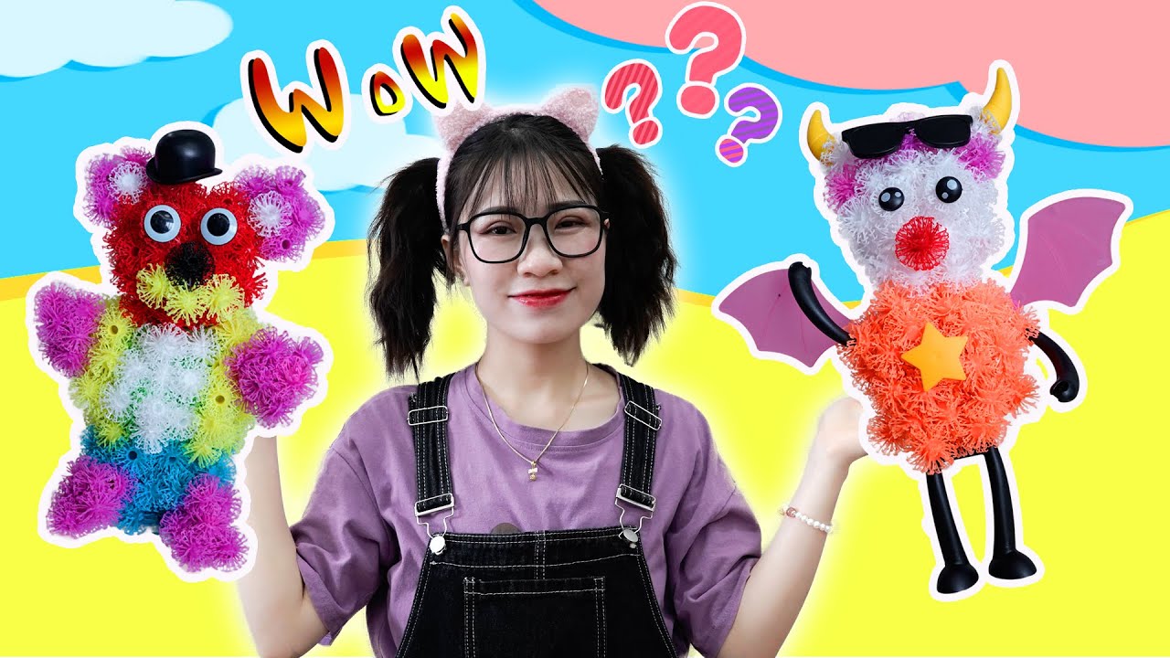 Bộ Đồ Chơi Lắp Ráp Quả Bóng Dính BIBI TV - YouTube