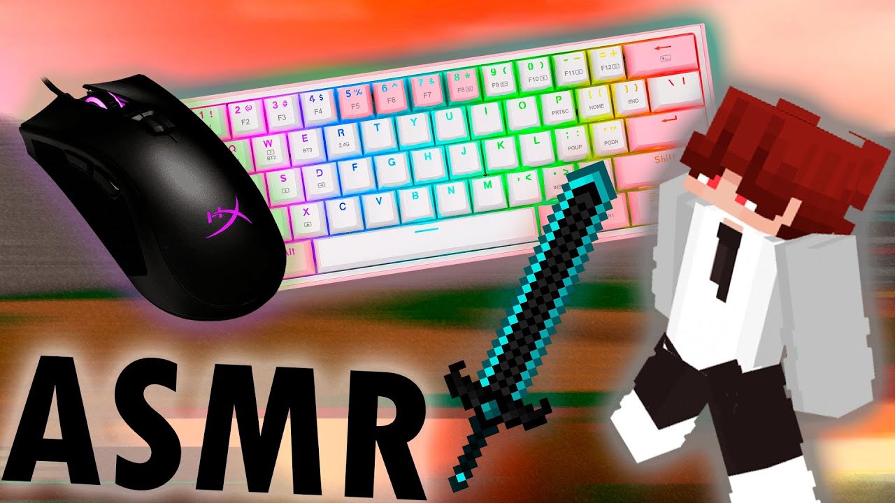 Asmr minecraft PVP Keyboard + Mouse ASMR Sounds (Handcam) | Hycraft PVP ...