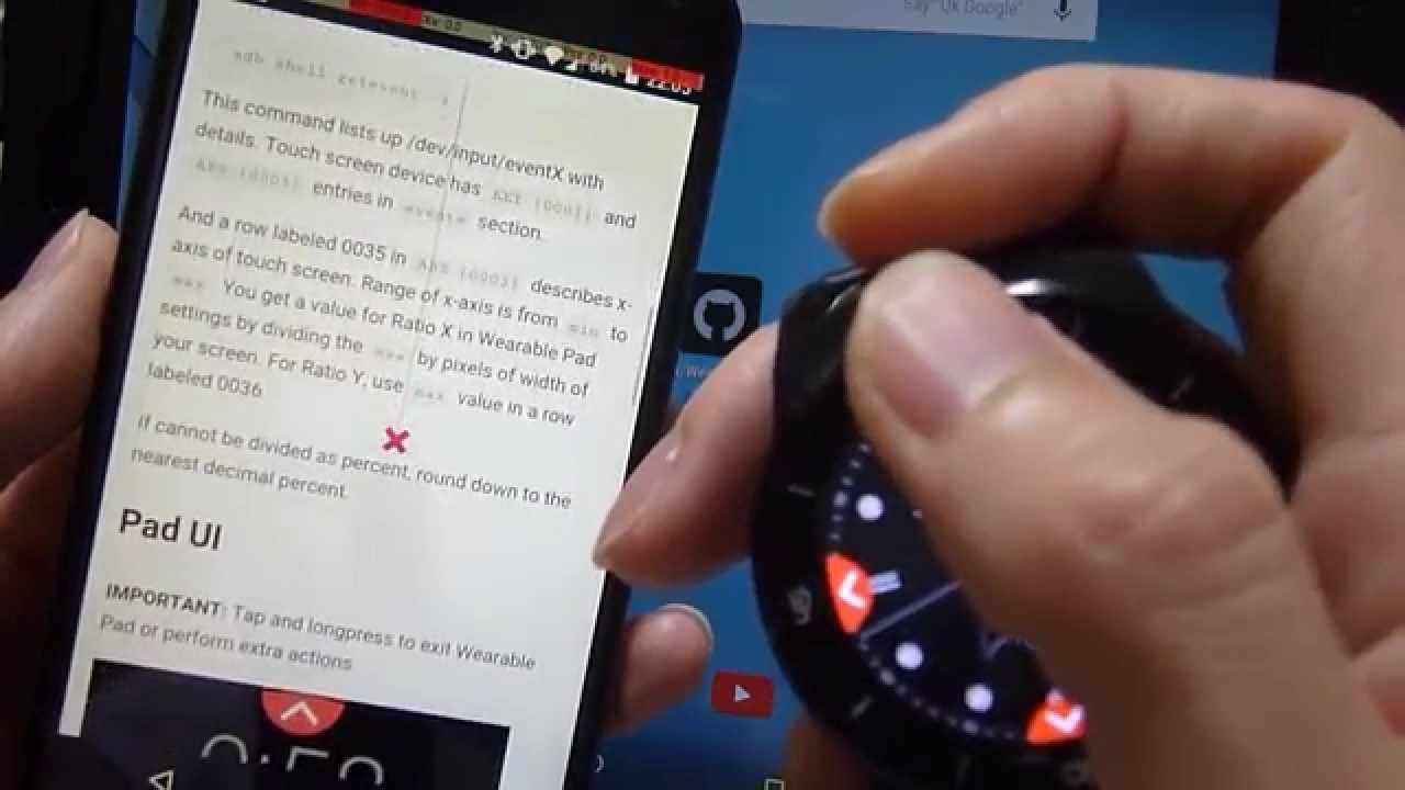 Control Android phone/tablet from Watch [Wearable Pad] - YouTube