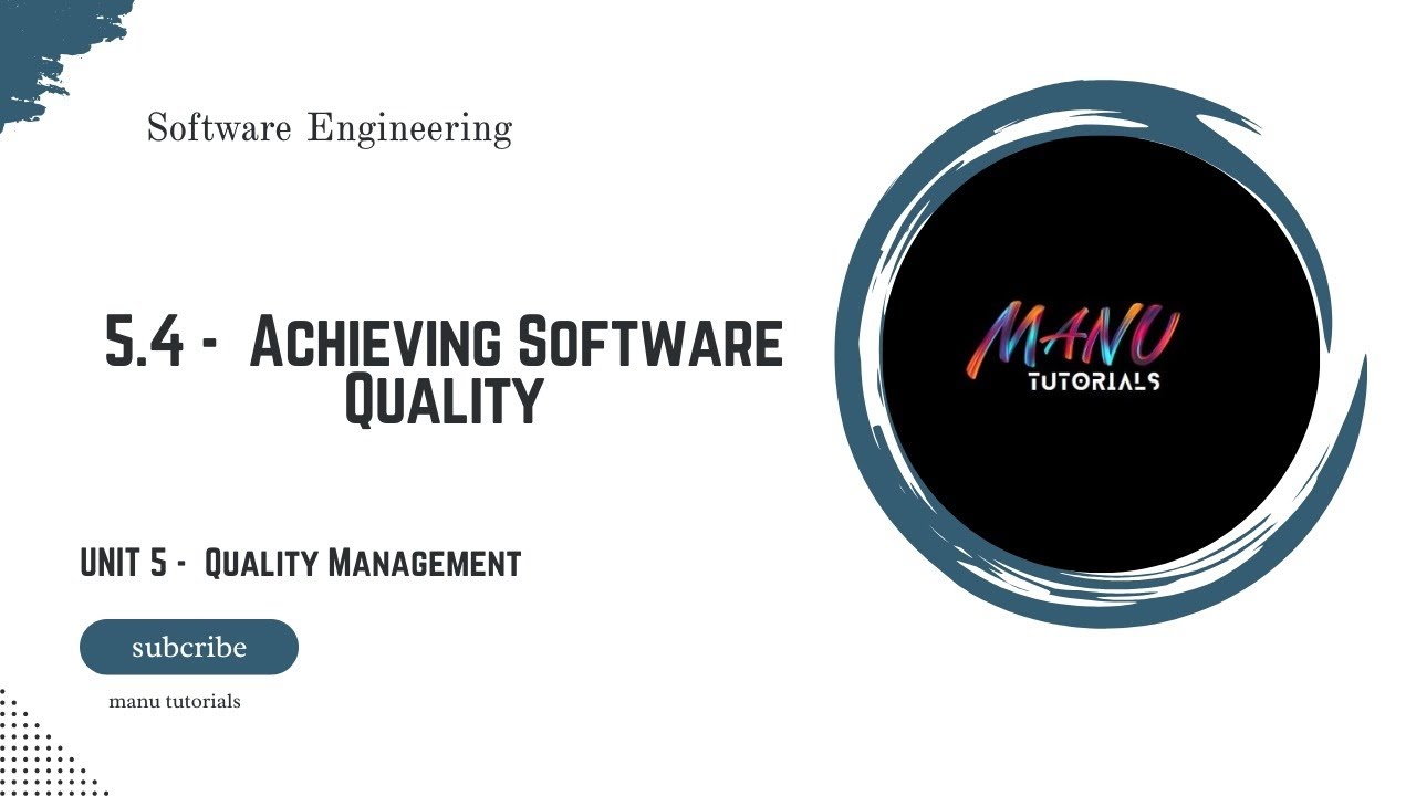 5.4 - Achieving software quality in software engineering - YouTube