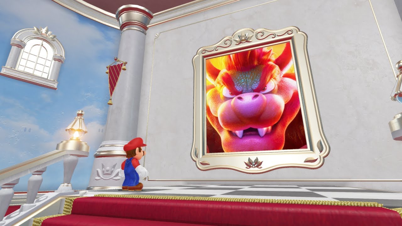 What happens when Mario enters the Bowser Movie Painting in Super Mario ...