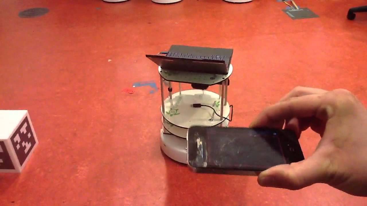 Turtlebot driven by iPhone - YouTube