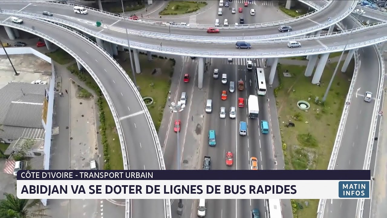 Abidjan va se doter de lignes de bus rapides - YouTube