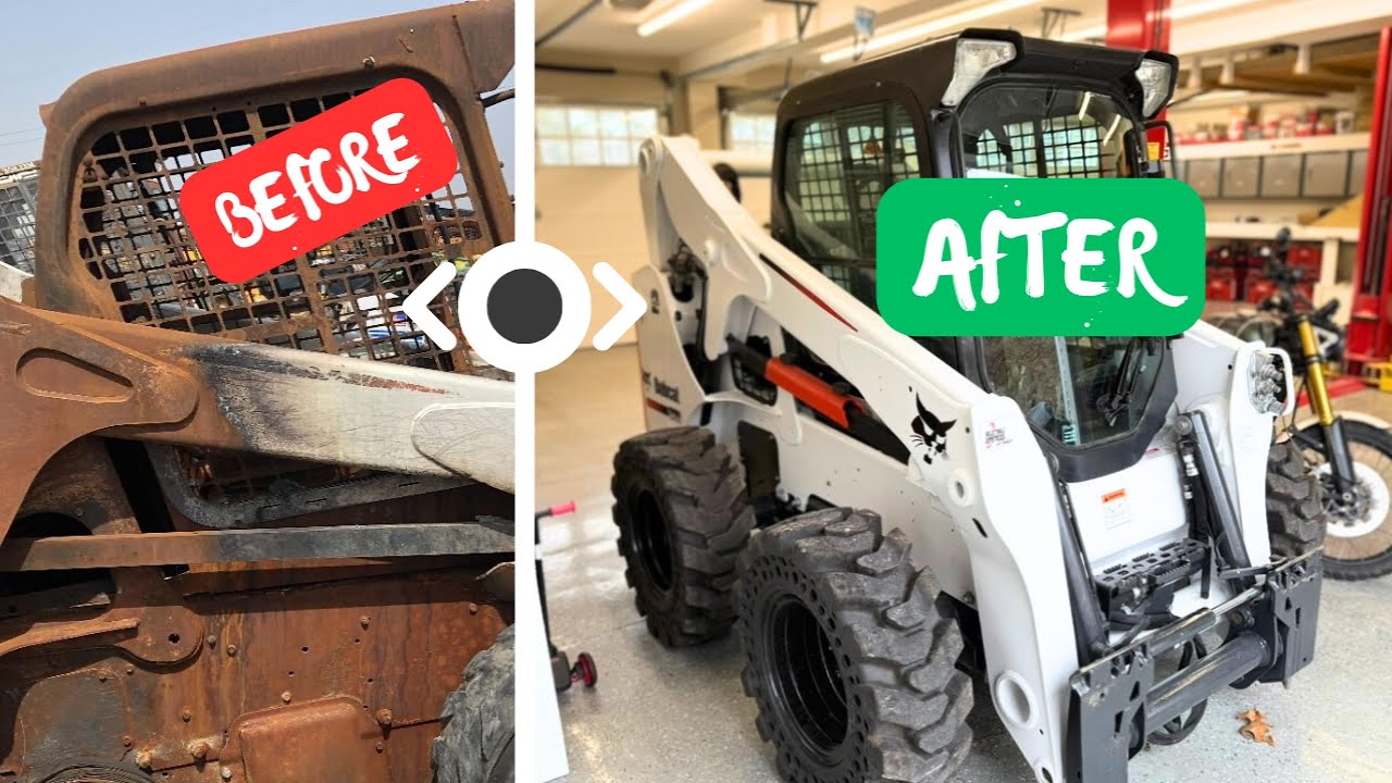 Bobcat Skid Steer Loader Restoration & Paint Job – Full DIY + MANY ...
