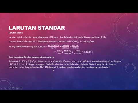Perhitungan dan Cara Pembuatan Larutan Standar - YouTube
