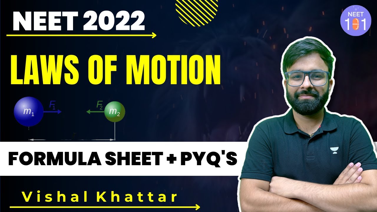 Laws of Motion - Formula Sheet + PYQ's | Physics | NEET 2022 | Vishal ...