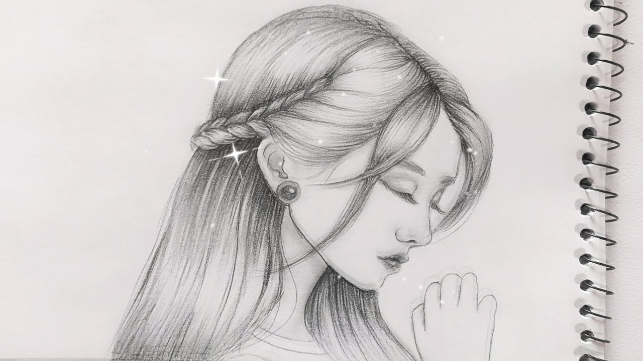 How to Draw a Beautiful Girl (Side View) Step by Step | Easy Pencil ...