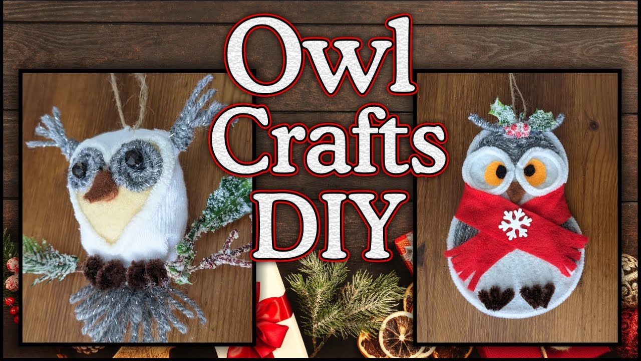 Christmas Owl DIY Ornaments, Felt Owl and Sock Owl Crafts - YouTube