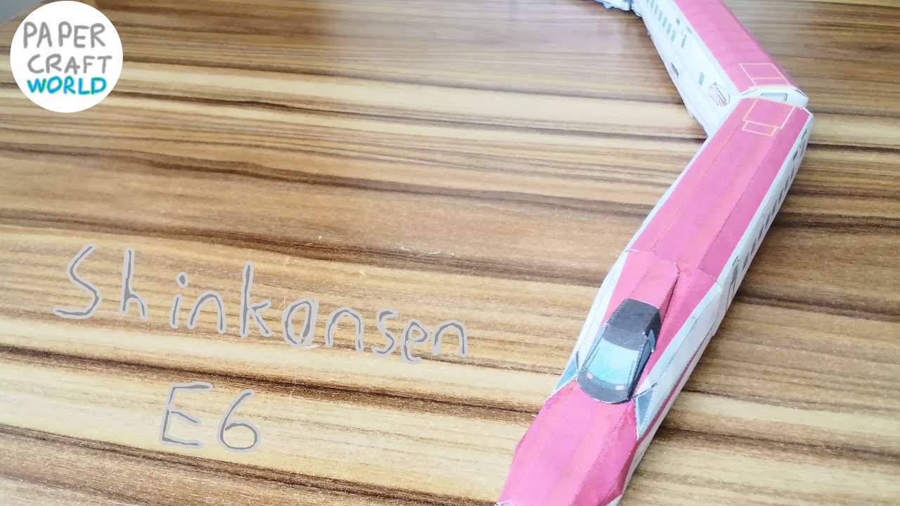shinkansen E6 paper craft! (Canon creative park) - YouTube