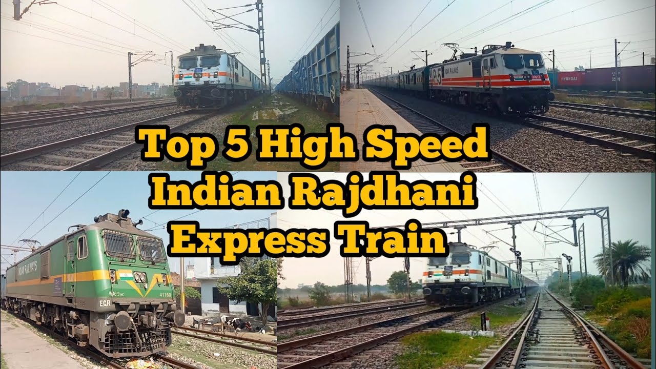 Top 7 high speed Indian Rajdhani Express Train || speed of Indian ...