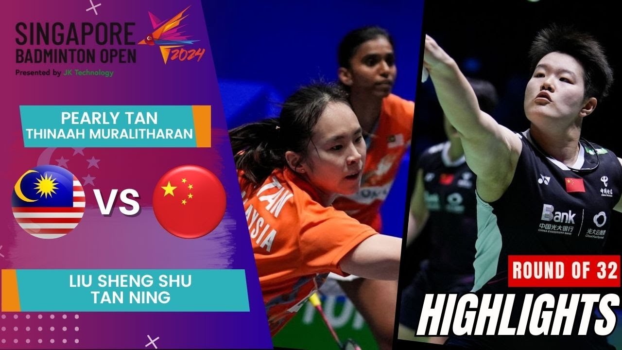 Tan/Thinaah (MAS) vs Liu/Tan (CHN) - R32 | Singapore Open 2024 - YouTube