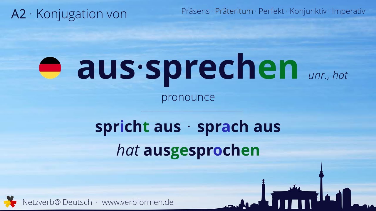 Konjugation des Verb „aussprechen“ - alle Zeitformen lernen ...