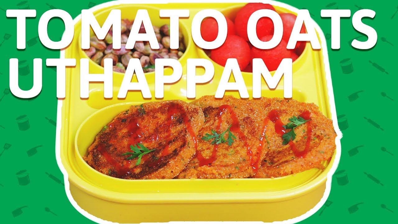 Healthy Oats Uttapam - Mini Tomato Uthappam with Oats - Tiffin Box ...
