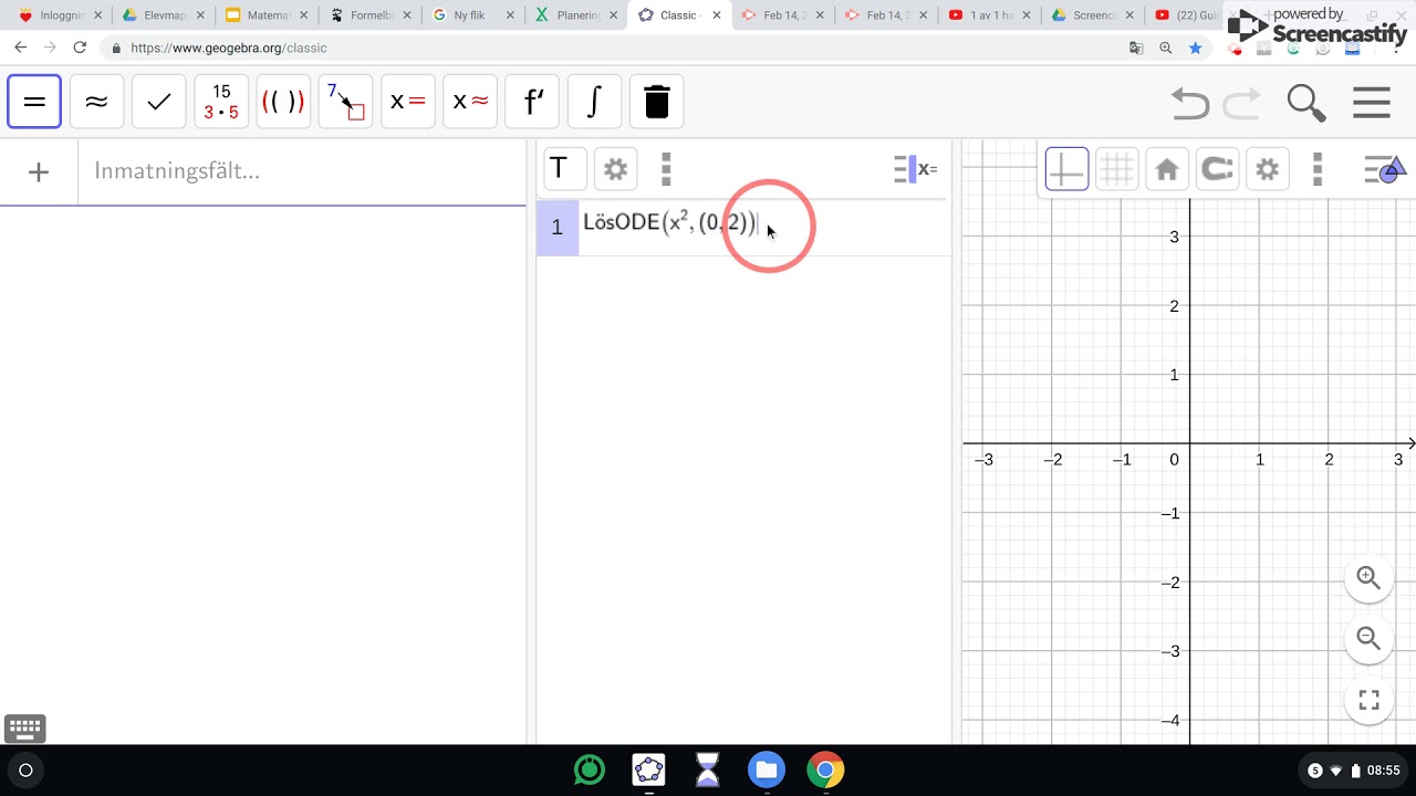 Geogebra - CAS - Primitiv funktion med villkor - YouTube