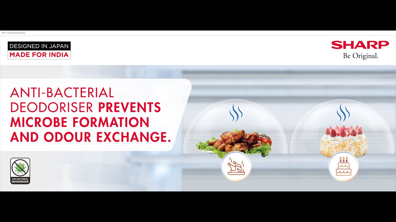 SHARP Refrigerator with Plasmacluster (PCI) Technology +Antibacterial ...