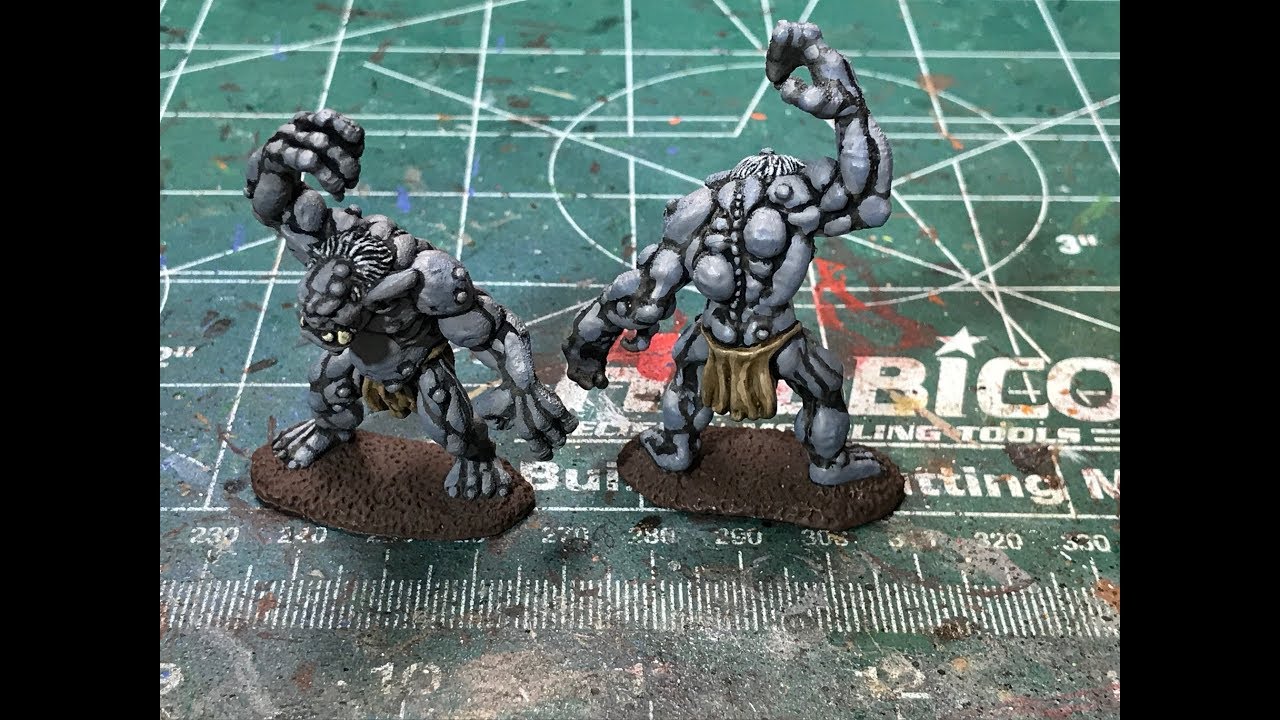 Painting Reaper Bones Cave Troll - YouTube