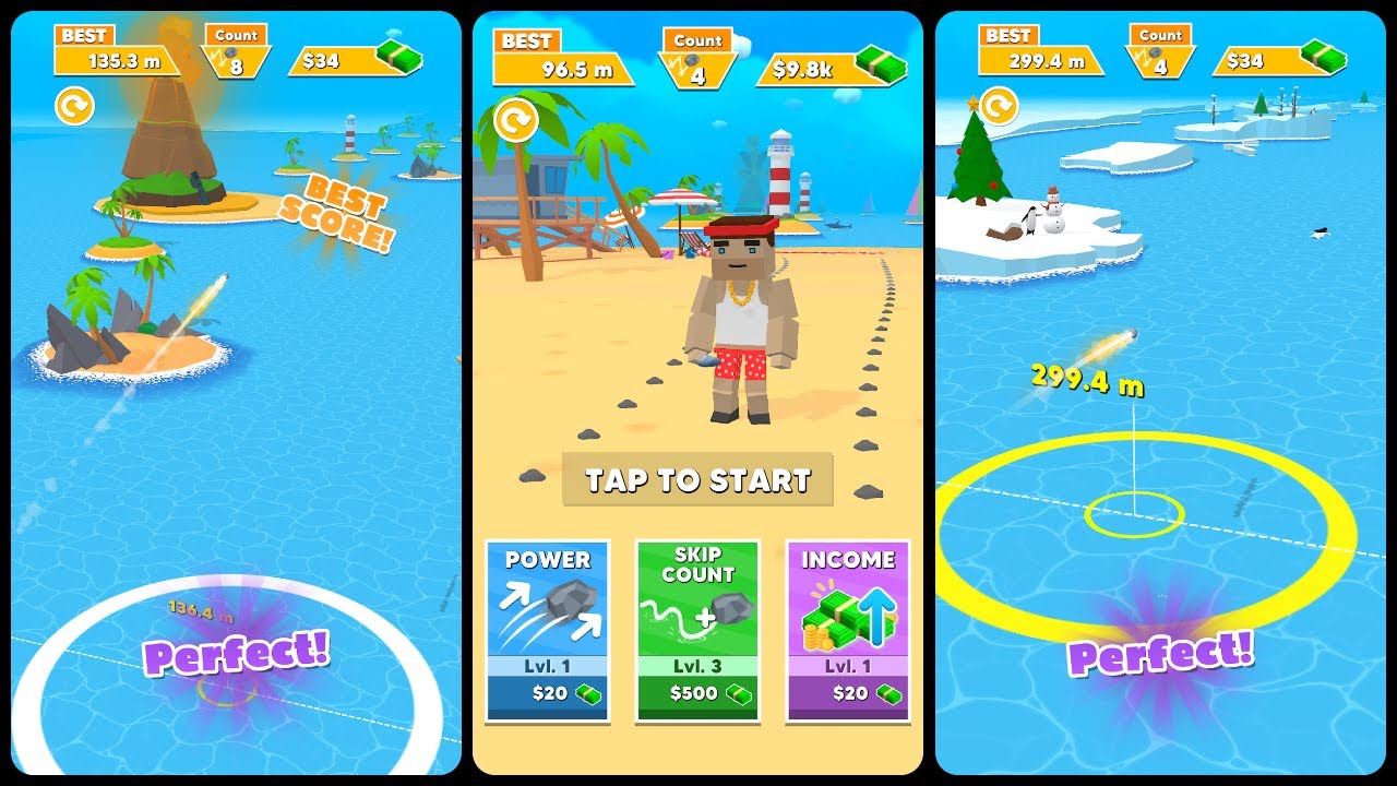 Stone Skipping 3D Android Gameplay - YouTube