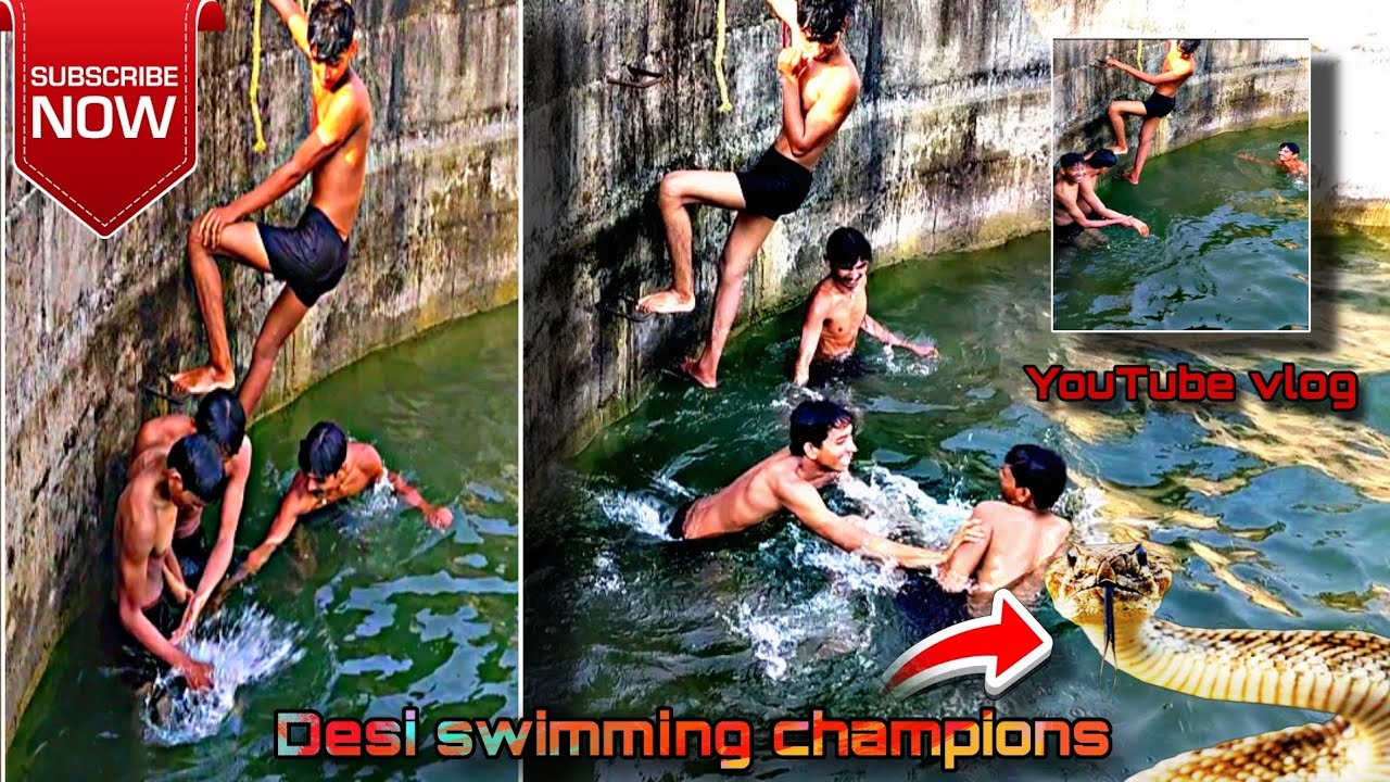 Men swim in extreme cold water ll yamrajbaba - YouTube