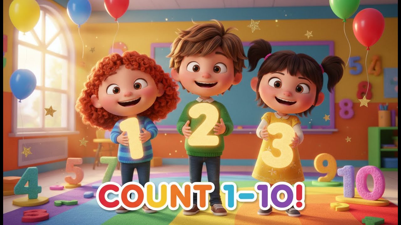 Count 1 to 10 with Friends! Fun Numbers Song for Kids - YouTube