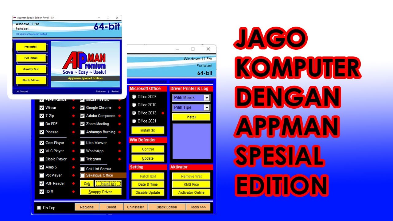 Install Aplikasi & Driver cepat dengan Appman Spesial Edition - YouTube
