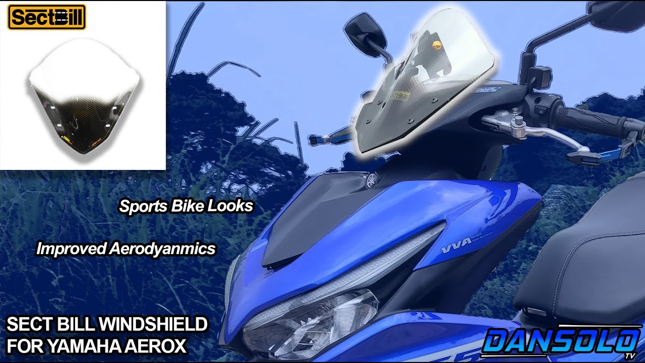 SECTBill Windshield Visor for Yamaha Mio Aerox - YouTube