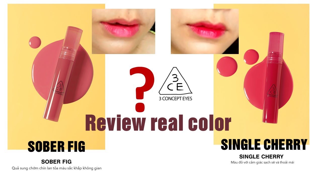 3CE SYRUP LAYERING TINT SOBER FIG & SINGLE CHERRY REVIEW| Son bóng 3ce ...