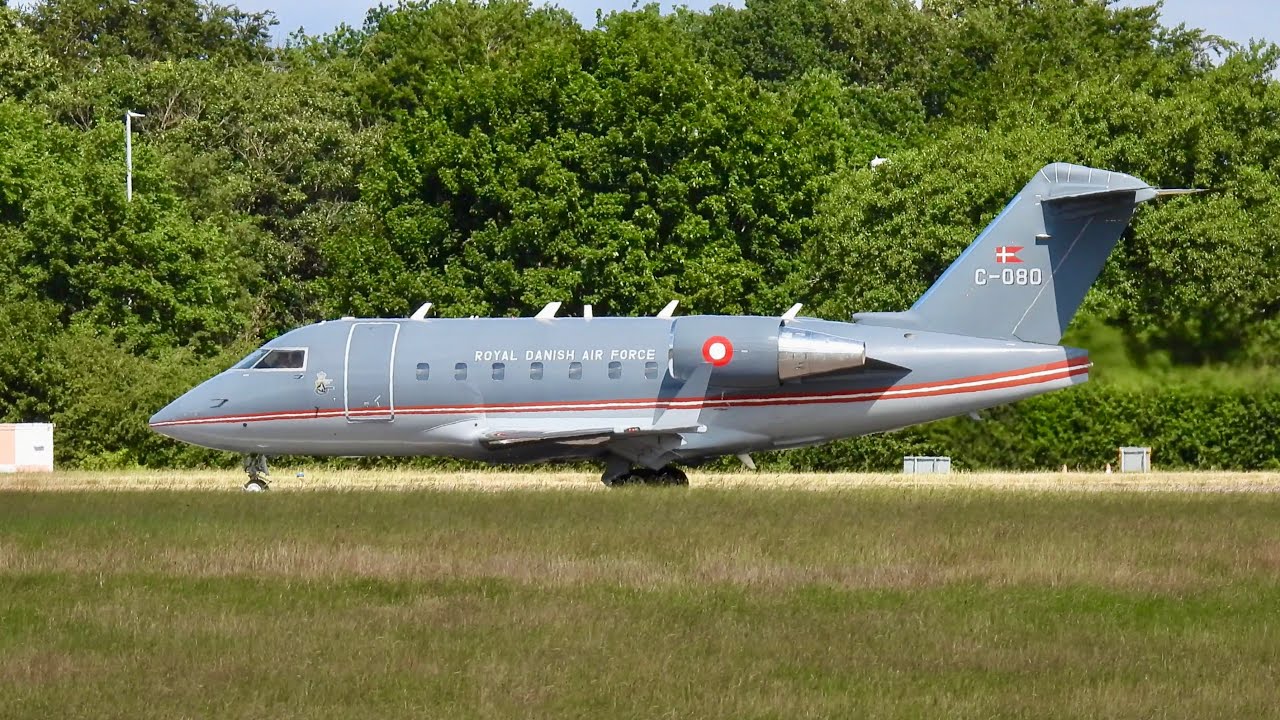 Royal Danish Air Force Bombardier Challenger 604 C-080 departing from ...
