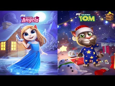 My Talking Tom CHRISTMAS'X 2017*Vs My Talking Angela Designed Dress*Gameplay make for Kid #263