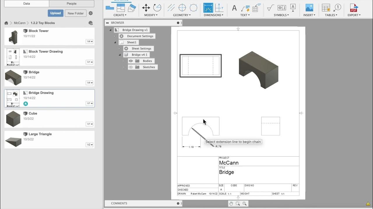 Fusion 360 Dimensioning Multiview Drawings - YouTube