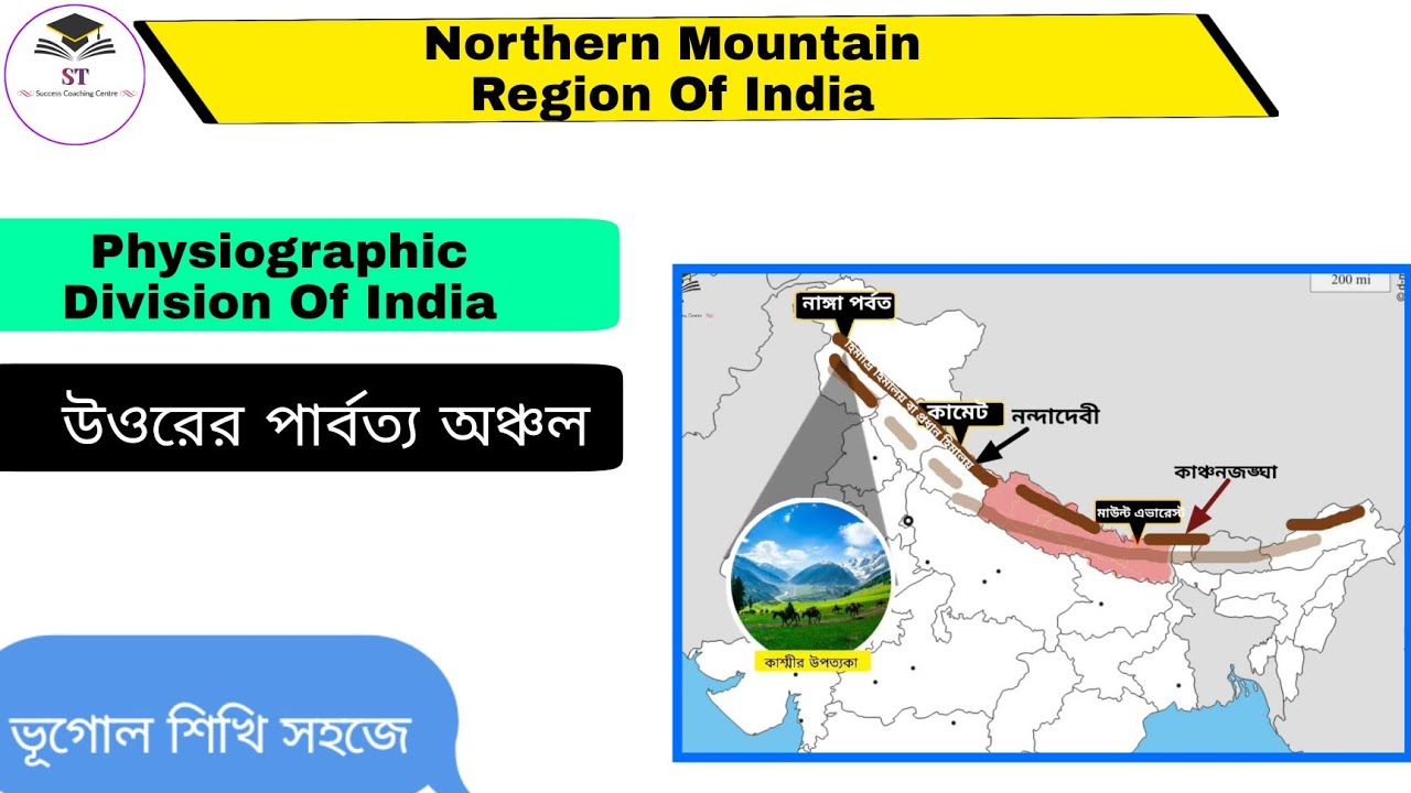 Northern Mountain Region Of India। Physiographic Division Of India part ...