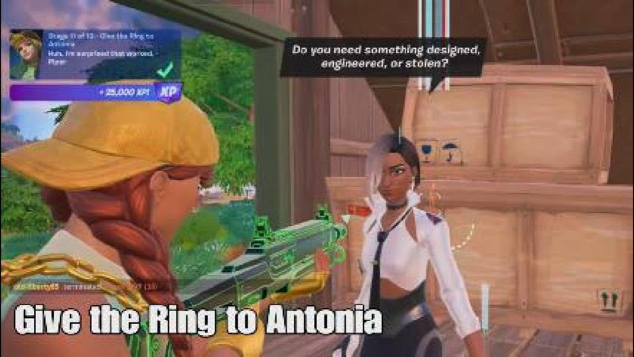 Give the Ring to Antonia - Fortnite Piper Pace Quest - YouTube