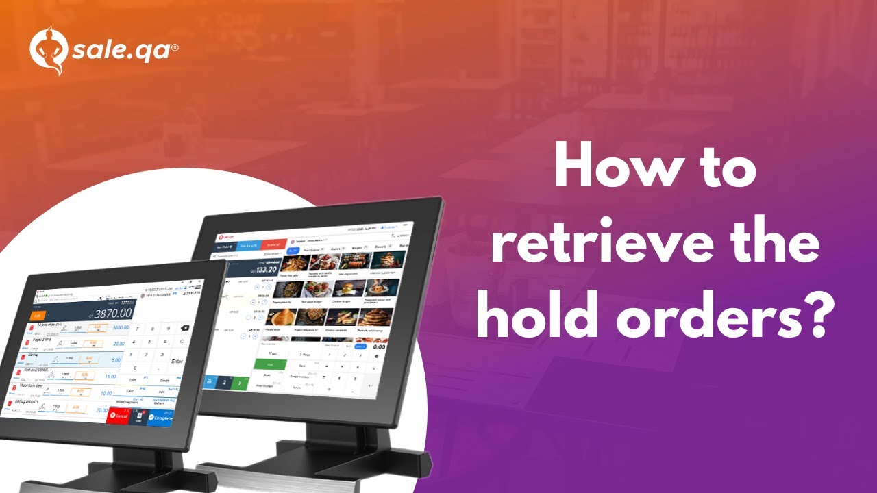 How to retrieve the hold order in qsale windows pos? - YouTube