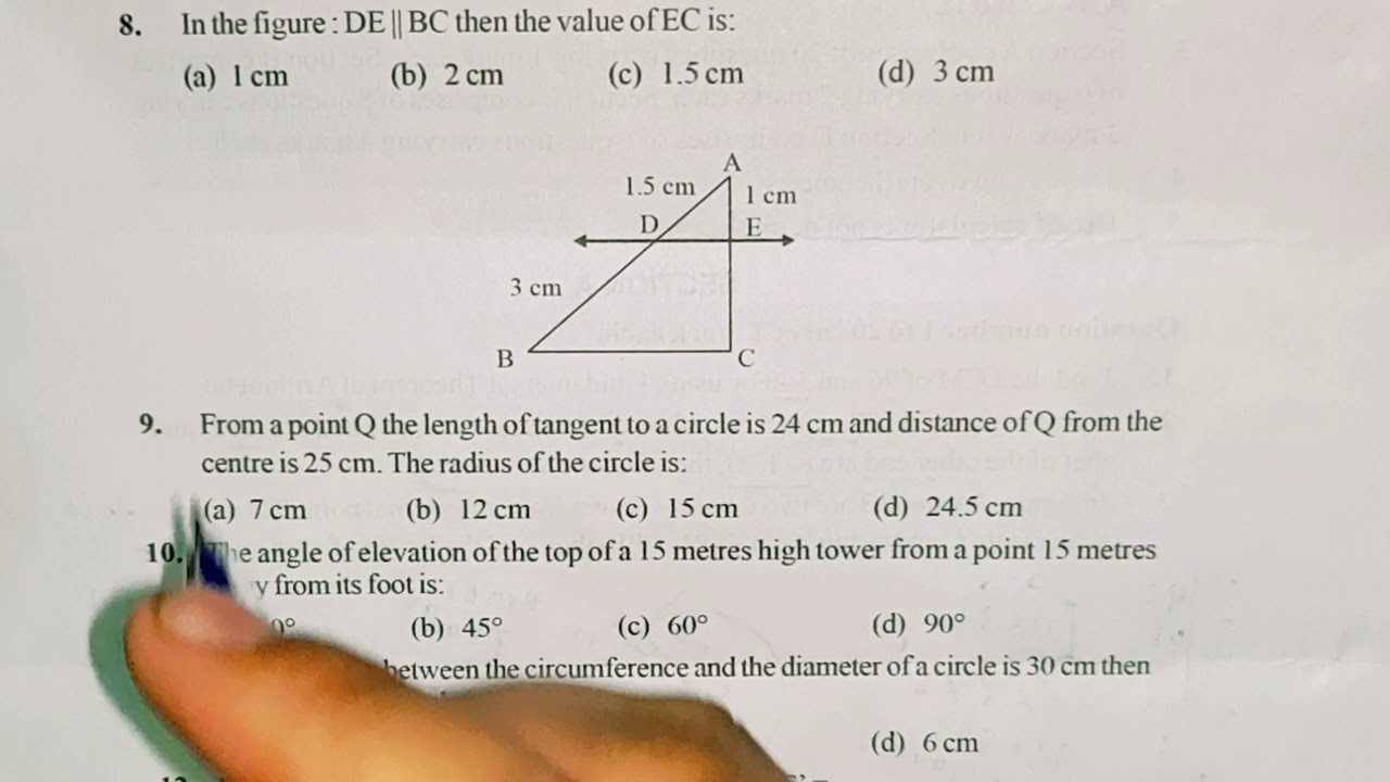 Class 10 Cbse sample paper 2020 - YouTube
