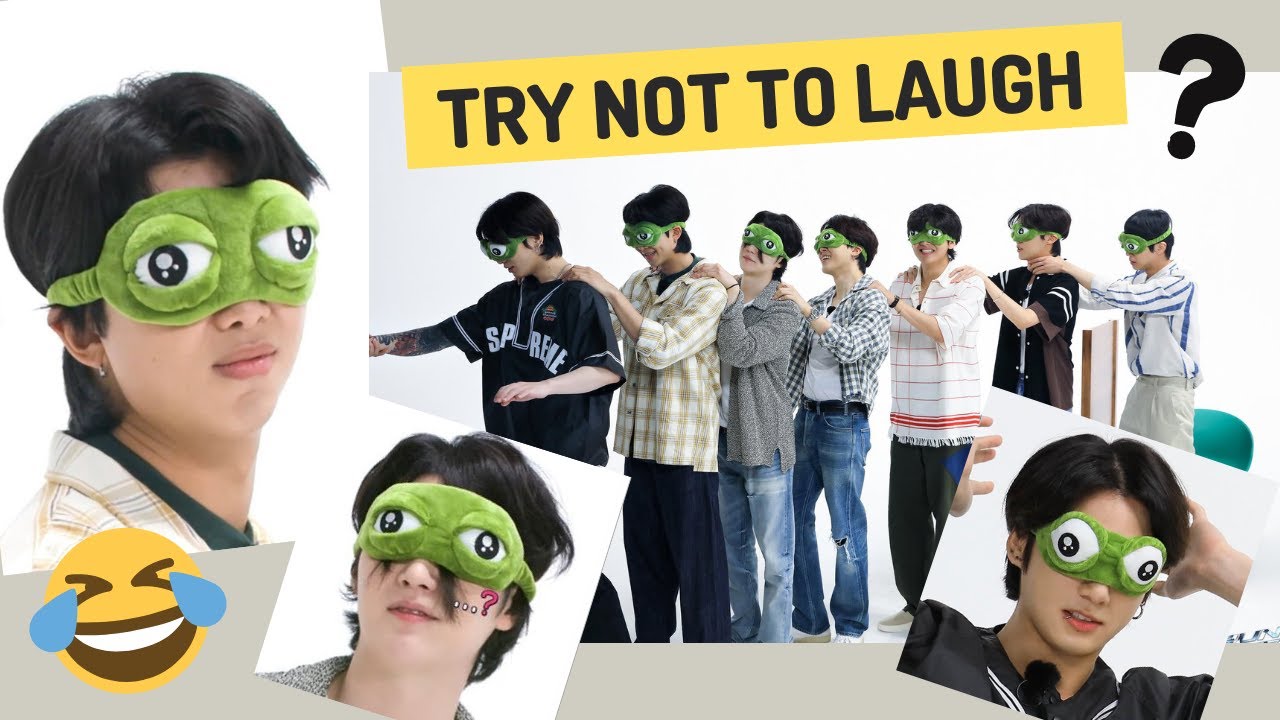 Try not to laugh I Bts iconic look in frog blindfolds 🤣🤣 | Run BTS ...