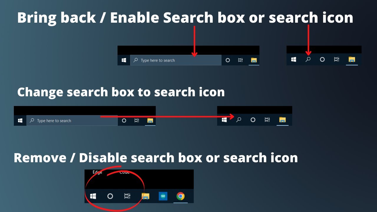 How to enable/disable search box or search icon | change search box to ...